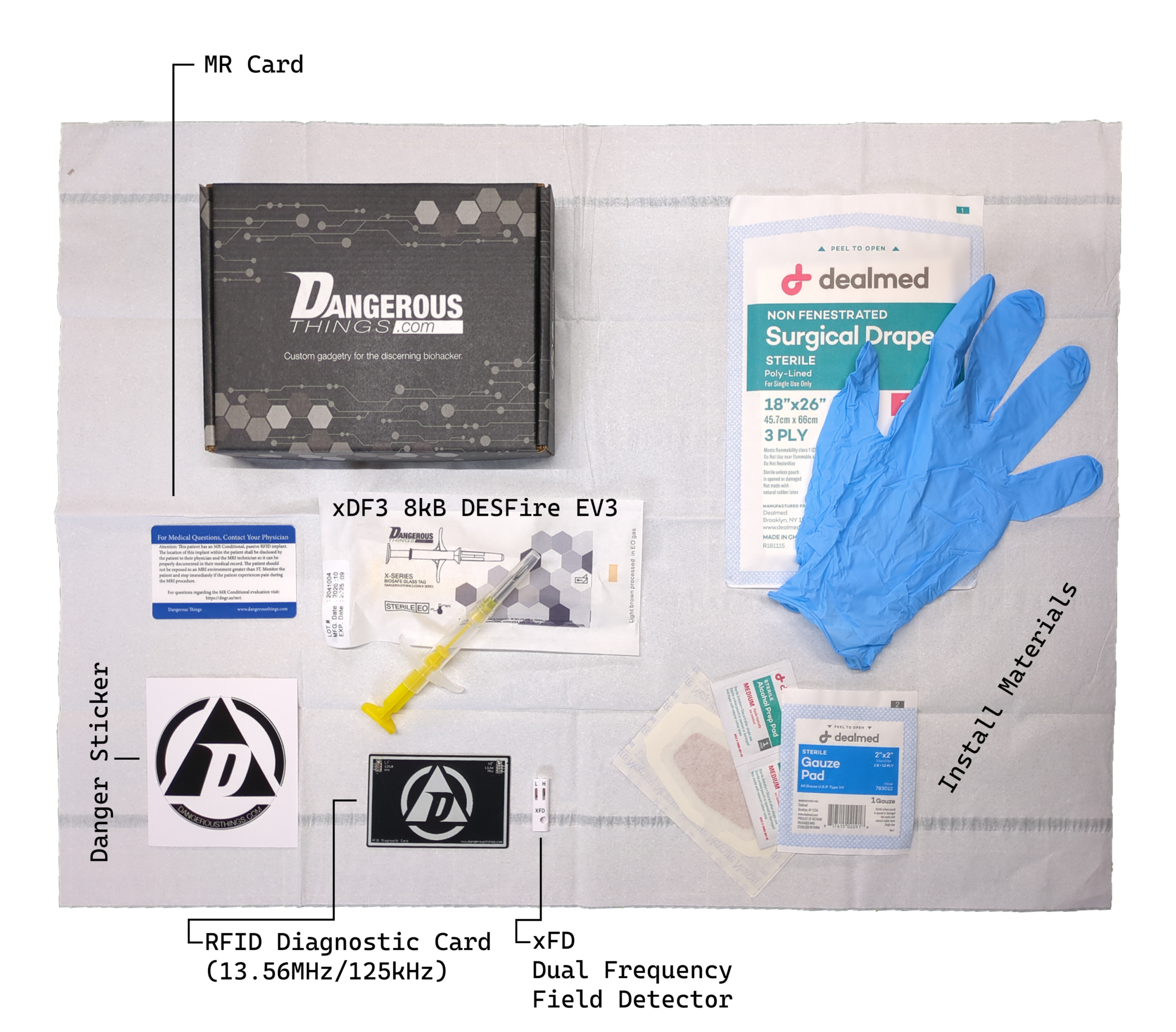 xDF3 DESFire EV3 8kB NFC - RFID & NFC Chip Implants and Biohacking products